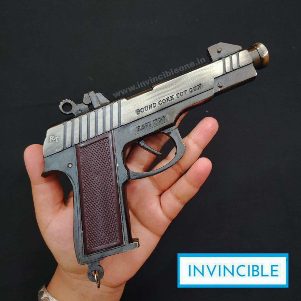 FULL METAL SOUND CORK GUN BERETTA STYLE+40 Sound cork (SILVER)(500g ...