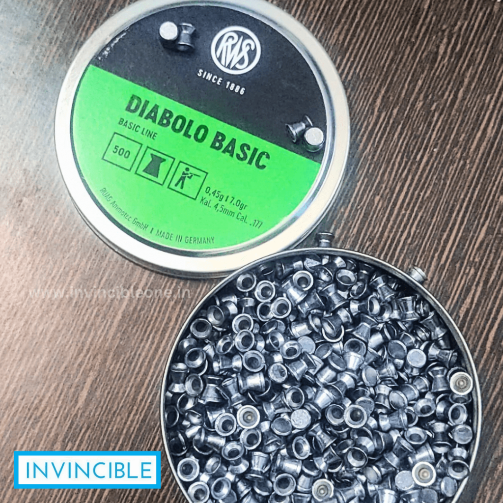 Rws Diabolo Basic Flat Head .177 Cal / 500 Pcs - invincibleone.in